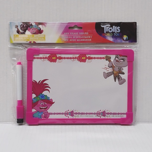 Dreamworks | Toys | Dreamworks Trolls World Tour Pink Dry Erase Board ...